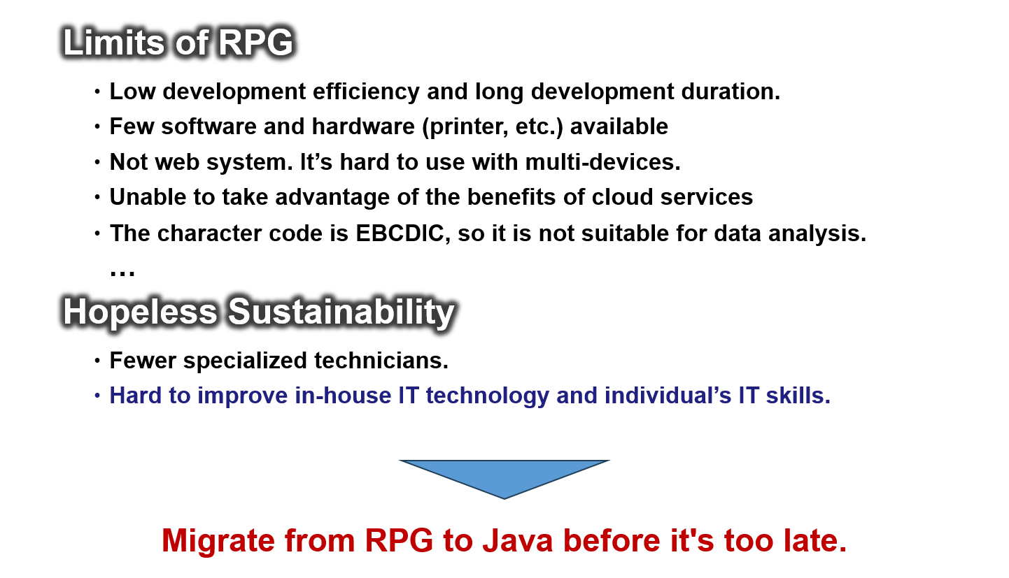 RPG -> Java migration | SoftRoad - the Japan's largest system migration ...
